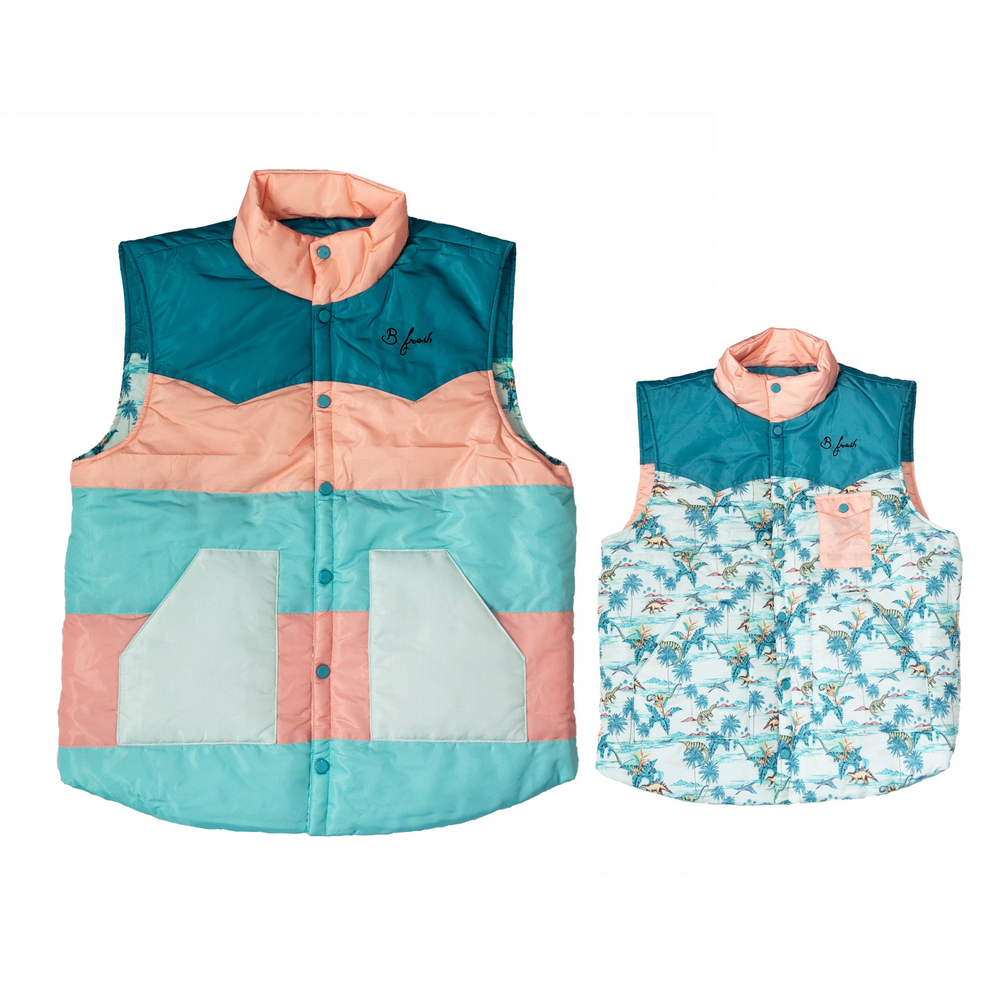 Tropical Dino - Reversible Vest – B Fresh Gear