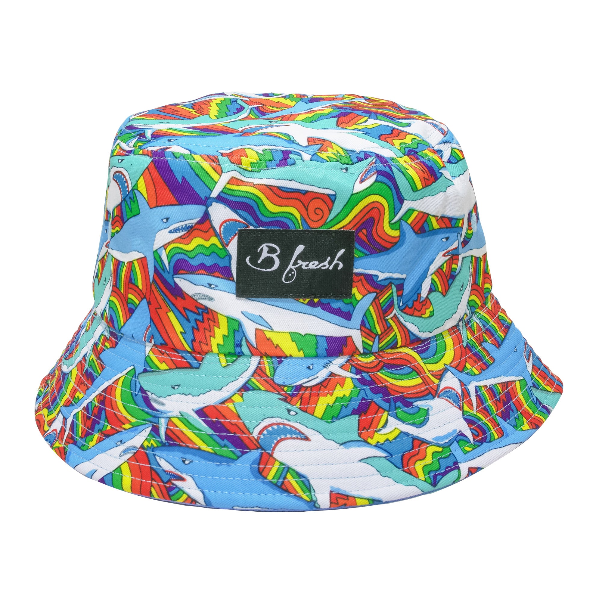 Jaws Rainbow - Reversible Bucket Hat – B Fresh Gear