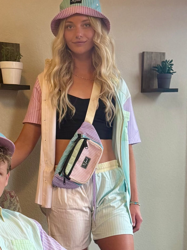 Pastel Pinstripe - Fanny Pack - B Fresh Gear